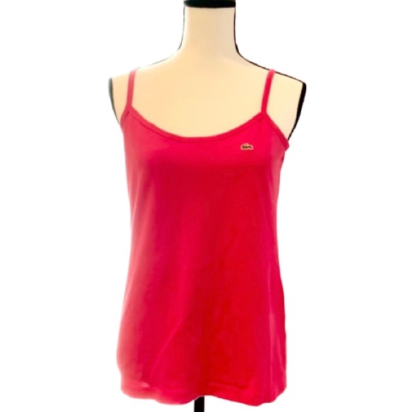 Lacoste | Tops | Lacoste Pink Tank Top Shirt Sz Ml | Poshmark